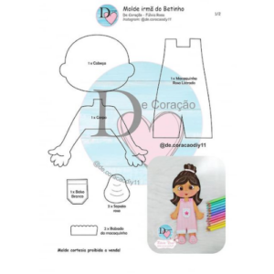 Molde de bonecos de EVA para painel