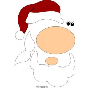 Molde do rosto do papai Noel - Ideias e Passo a passo