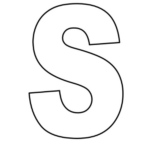 Molde letra S: Opções para imprimir