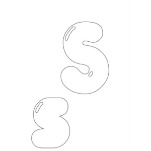 Molde letra S: Opções para imprimir